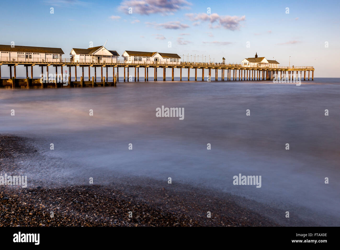 Southwold Pier on the Suffolk coast, seaside architecture Stock Photo ...