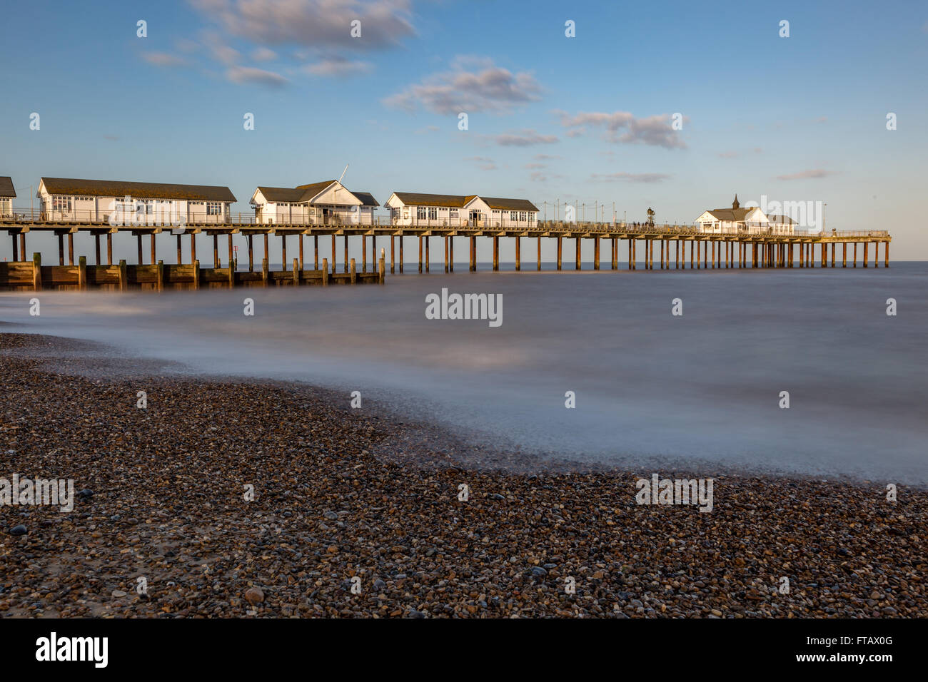 Southwold Pier on the Suffolk coast, seaside architecture Stock Photo ...