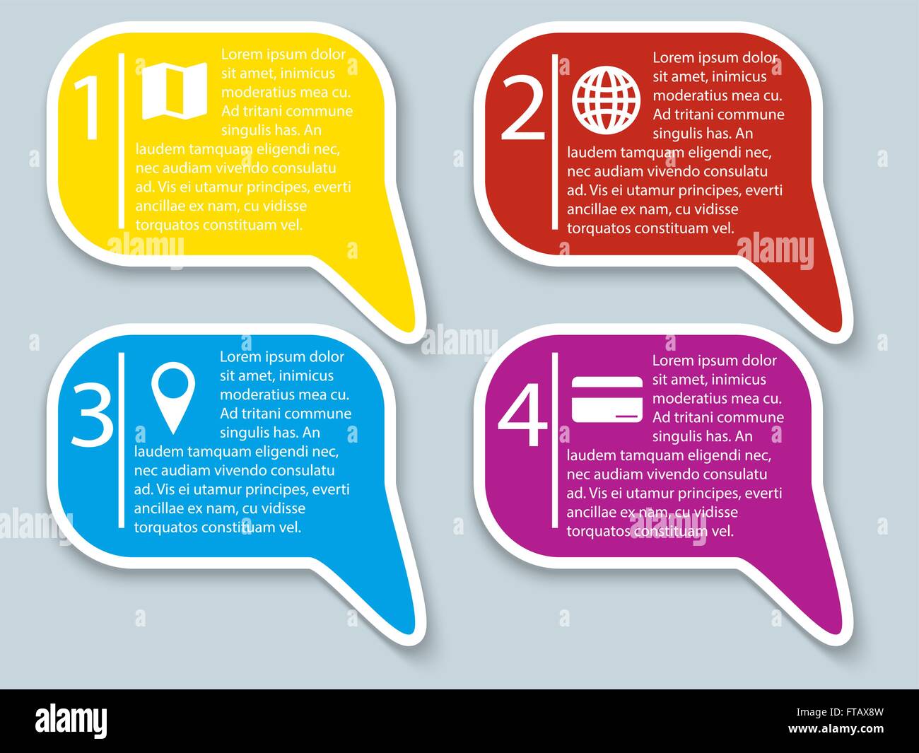 Colorful Sticky Speech Bubbles Stock Vector Image & Art - Alamy