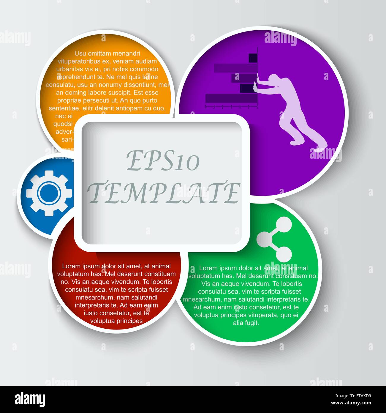 Teamwork social infographic, diagram, presentation Stock Vector Image ...