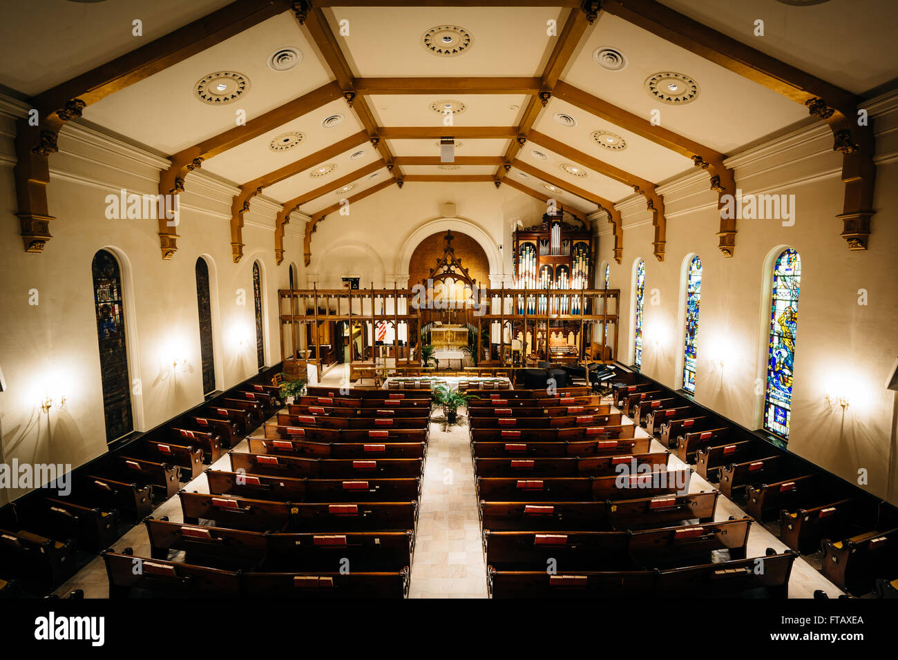The interior of the Trinity United Church of Christ in York ...