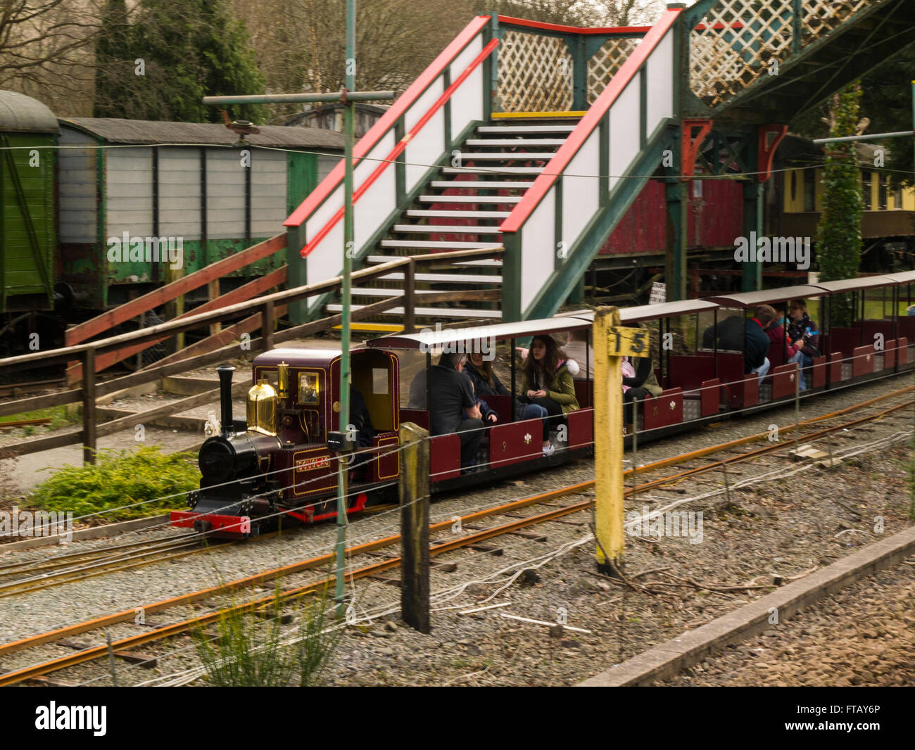 Miniature steam train rides at Betws-y-Coed Railway Station Conwy North ...