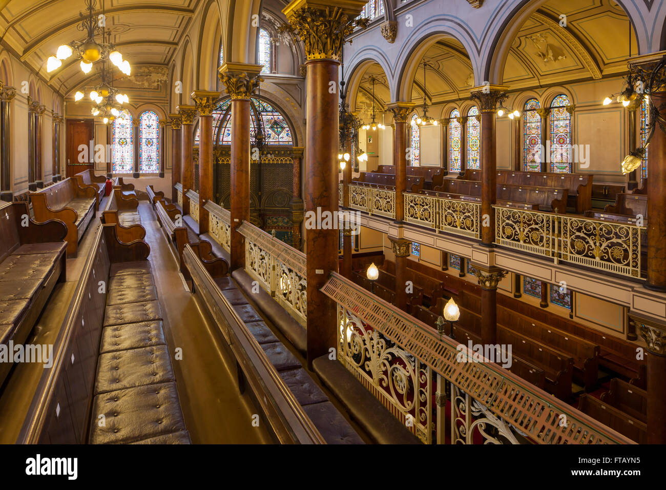 Interior of the historic synagogue on Middle Street in Brighton ...