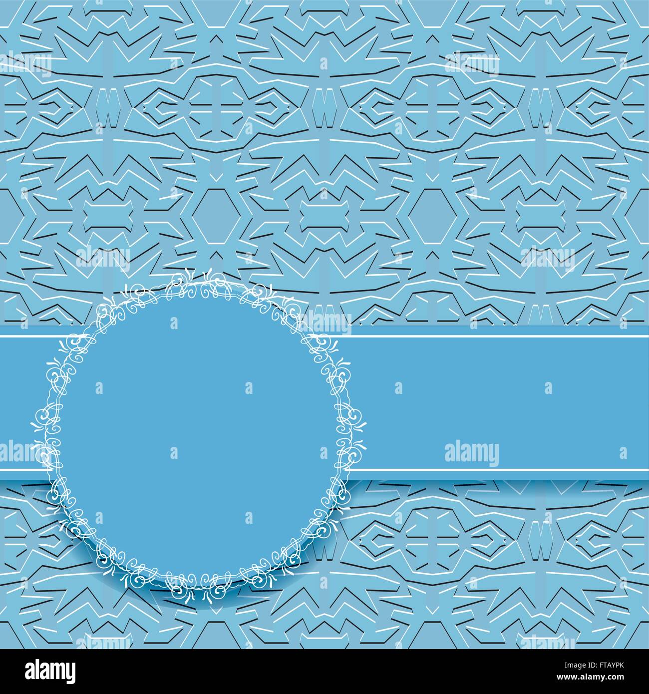 abstract blue vector wallpaper with circles frame Stock Vector Image ...