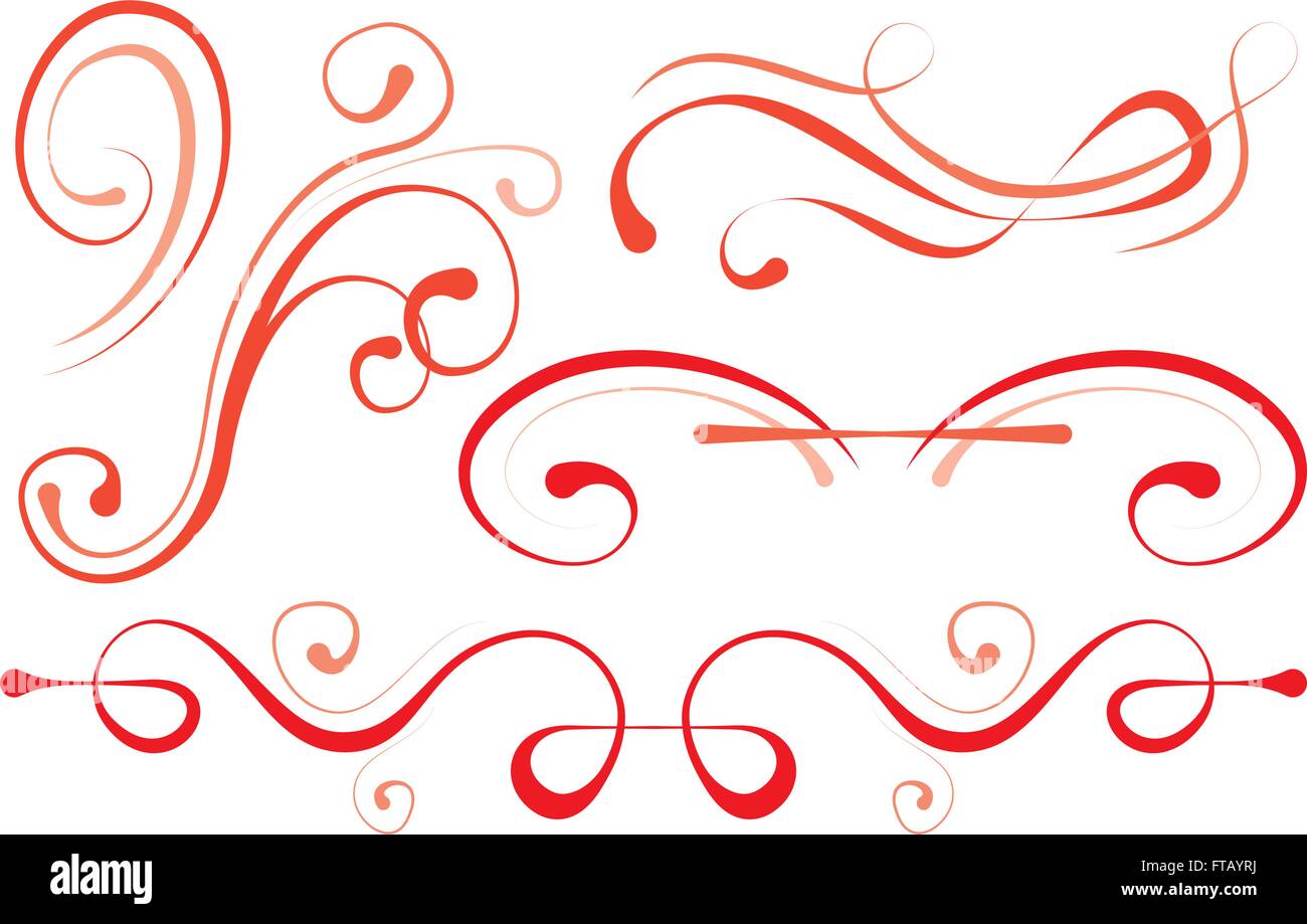 Red Swirl Border