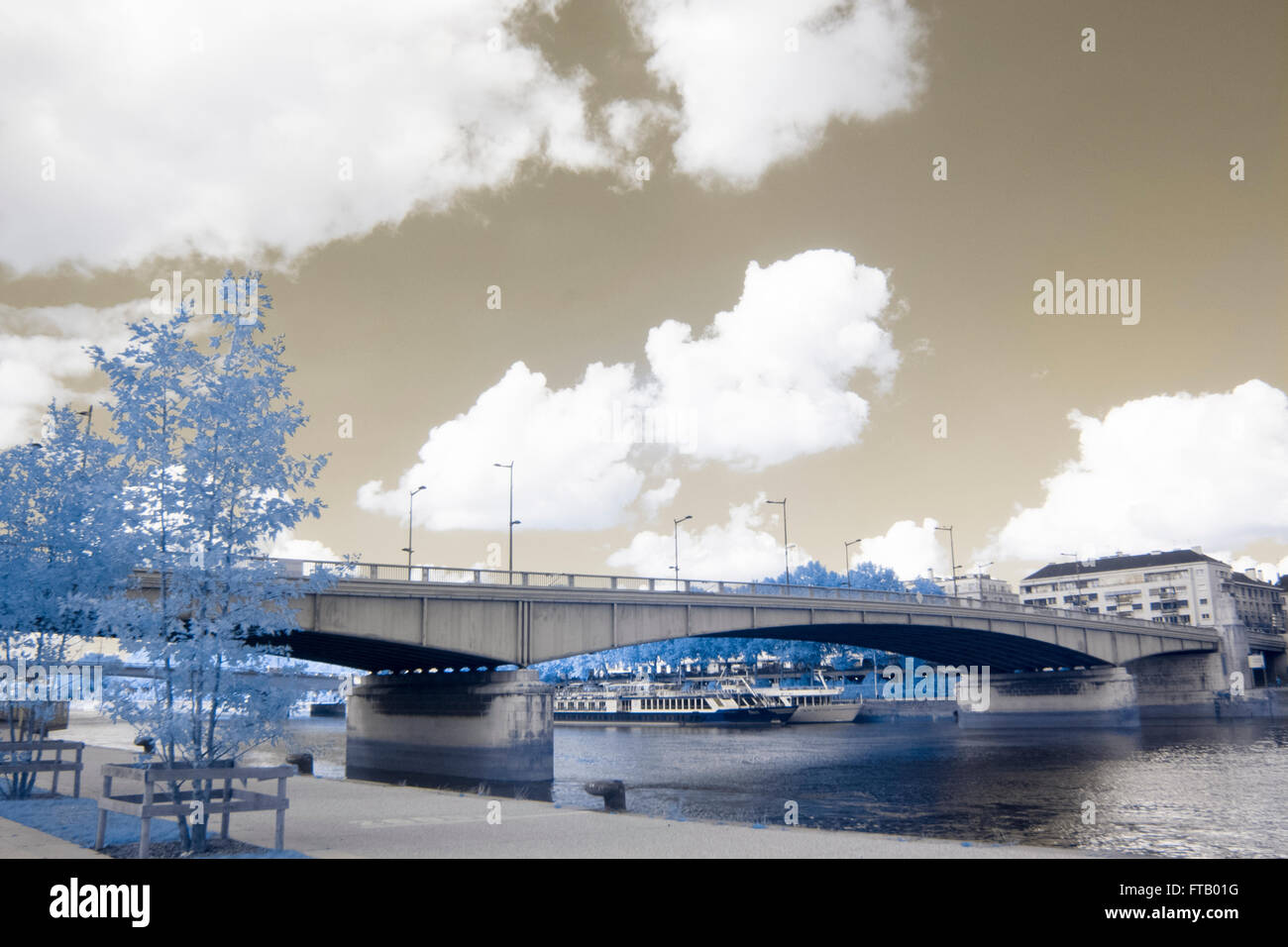 infrared, infrared photography, cloud, water Stock Photo - Alamy