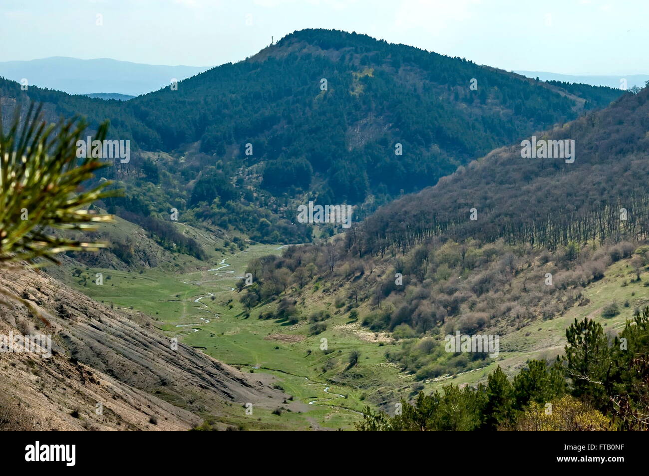 Balkan mountain valley with small river, Bulgaria Stock Photo - Alamy