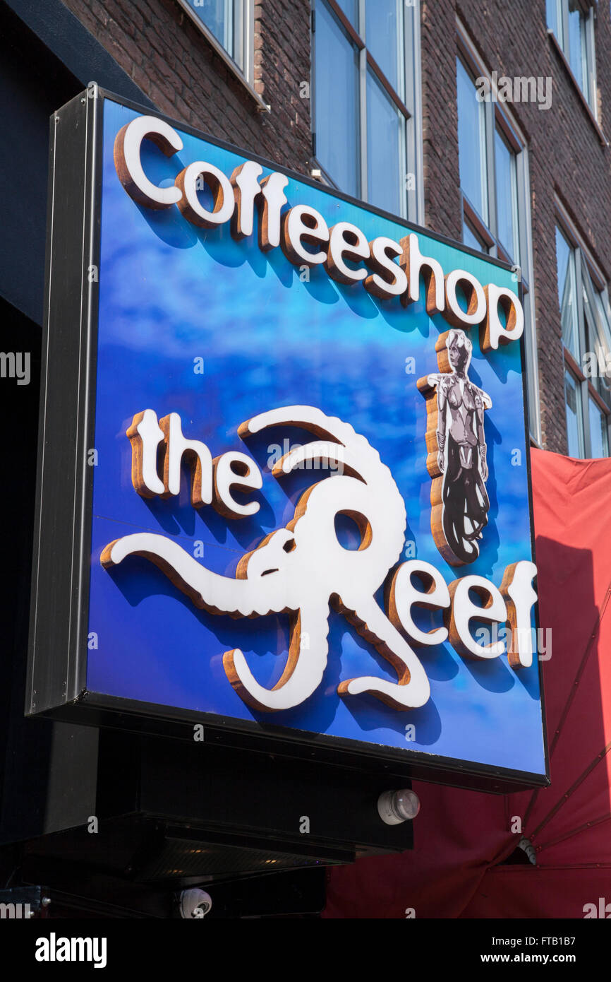Reef Coffee Shop Sign, Rotterdam; Holland Stock Photo - Alamy