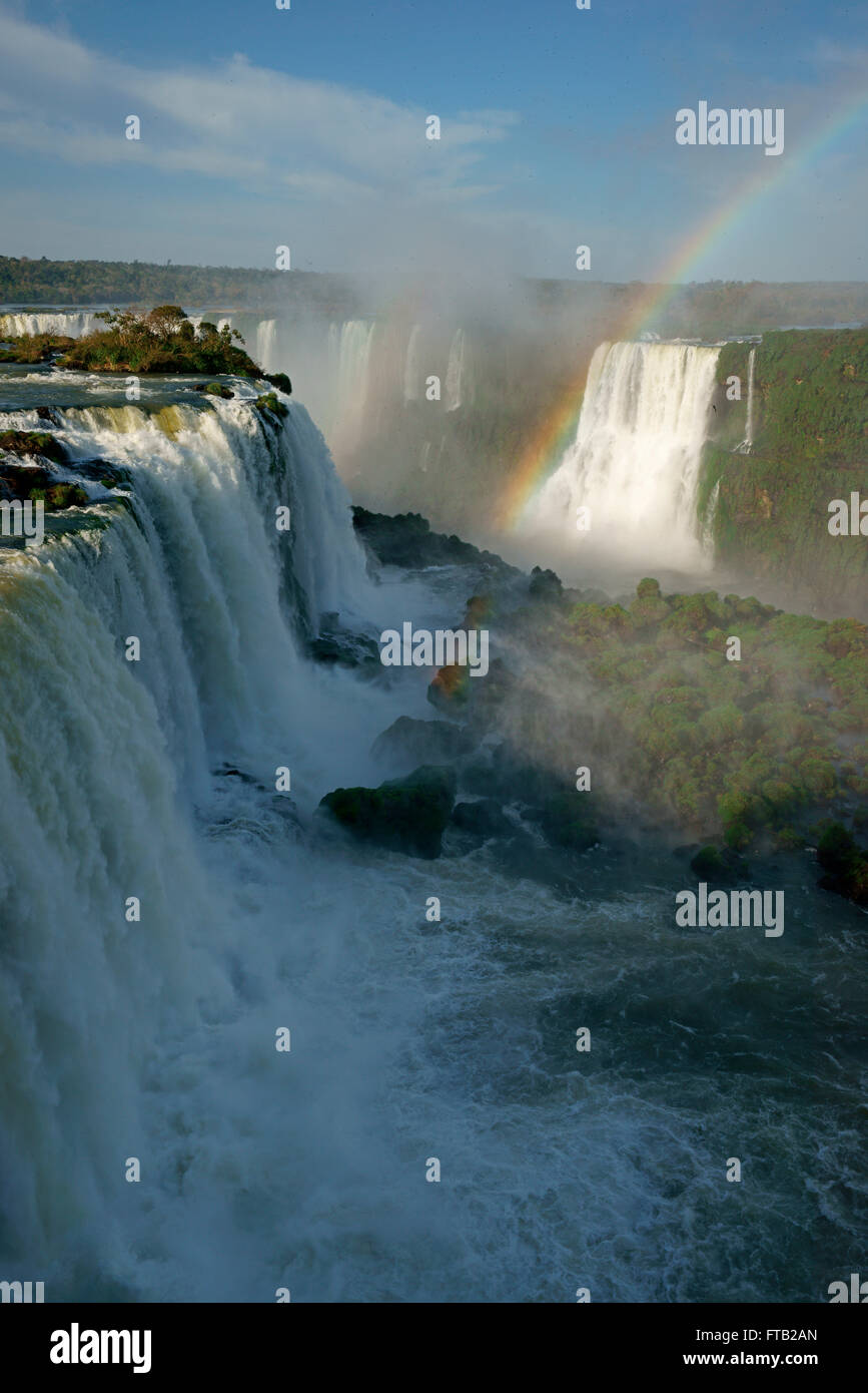 Rainbow at Iguazu Falls, Paraná, Brazil Stock Photo - Alamy