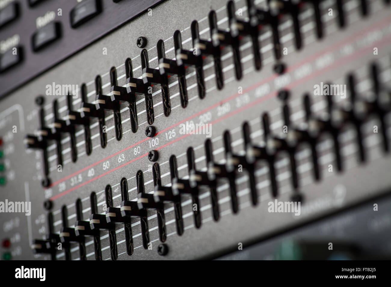 Color image of many buttons in a sound recording studio Stock Photo - Alamy
