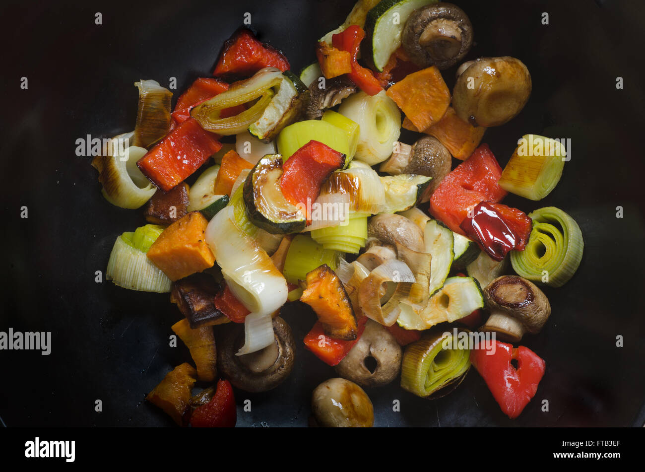 fresh baked vegetables from oven Stock Photo - Alamy
