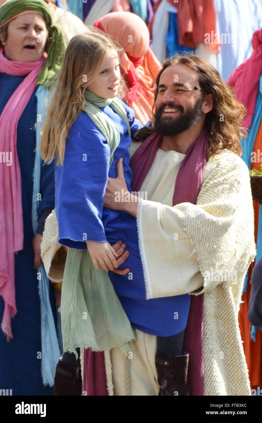 Easter Good Friday the Wintershall cast portrayed the 'Passion' and the ...