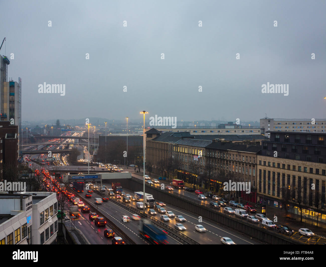M8 Motorway Glasgow Scotland Stock Photo - Alamy