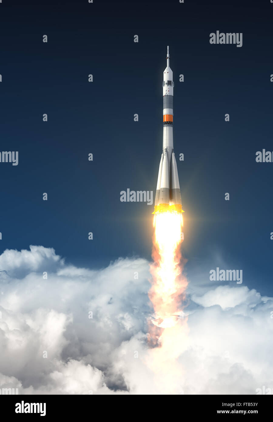Rocket lift off engine burn hi-res stock photography and images - Alamy