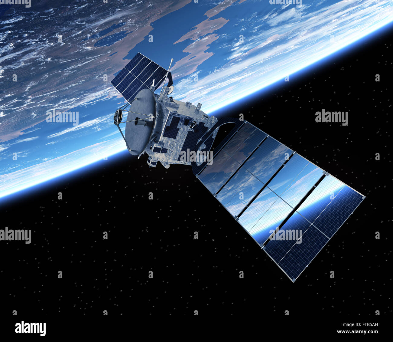 Satellite Orbiting Earth Stock Photo - Alamy
