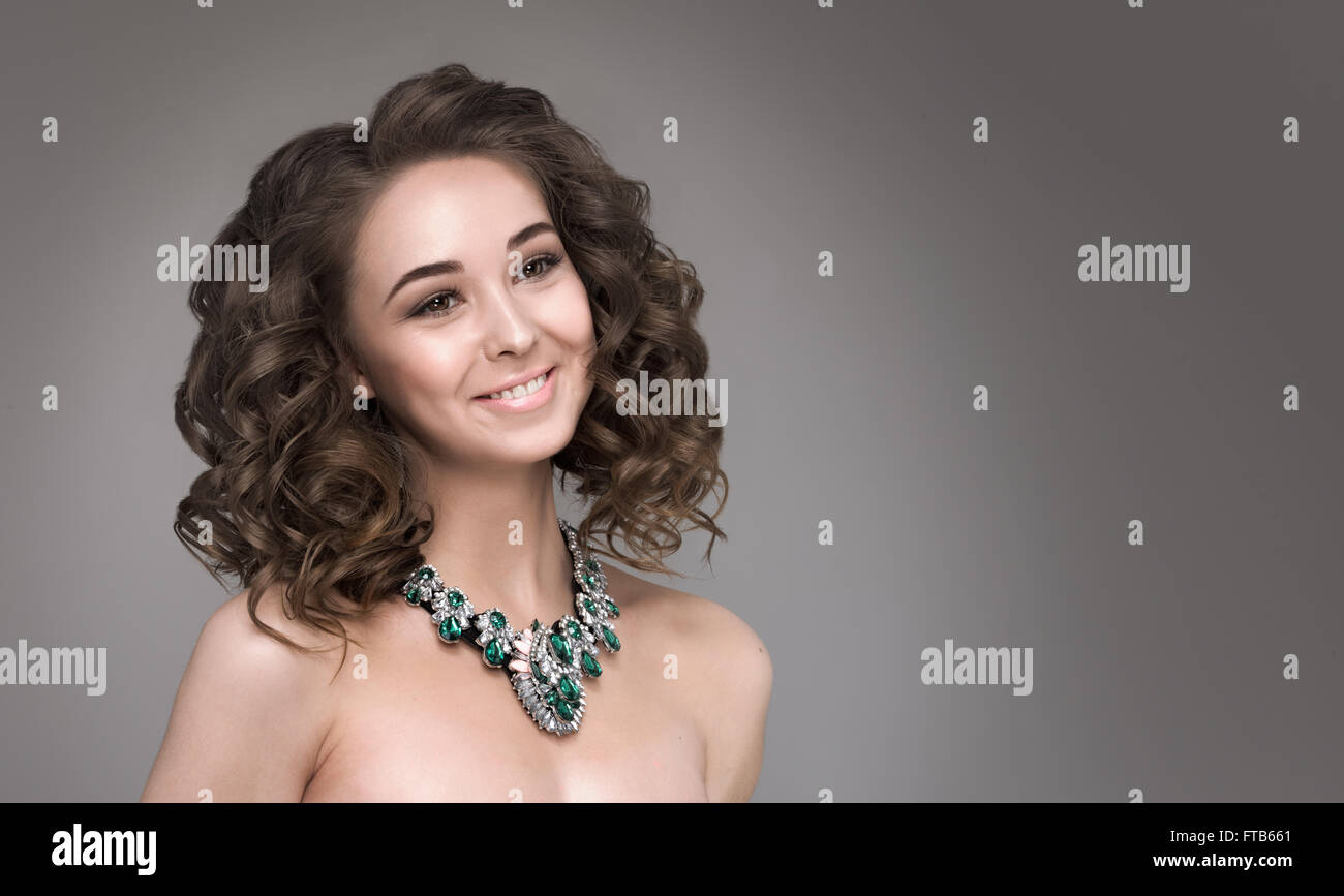 young model looking to the side, a positive state Stock Photo - Alamy