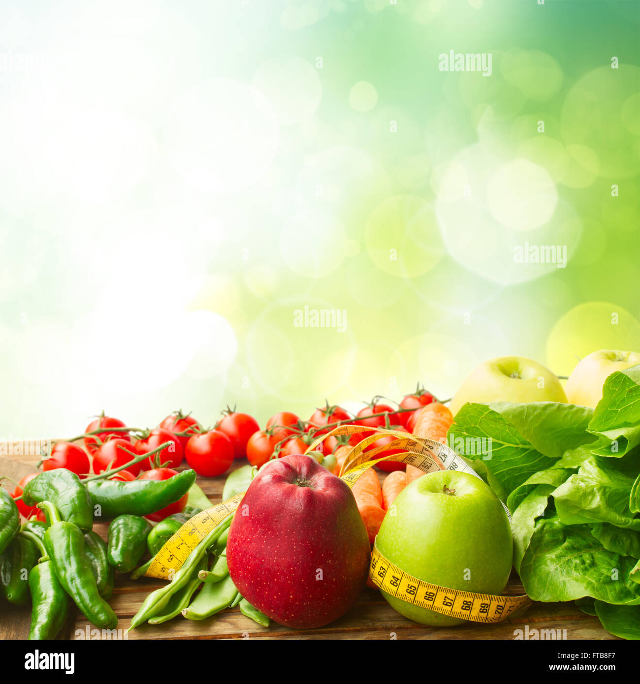 Healthy food on table Stock Photo - Alamy