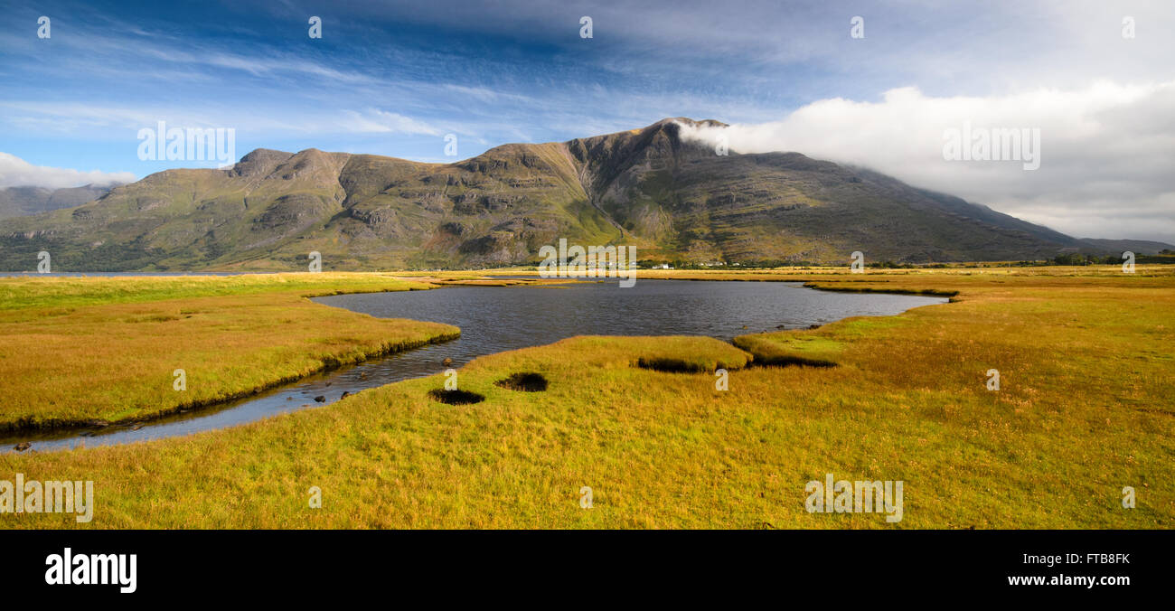 Liathach in the Torridon Hills in Wester Ross in the West Highlands of ...