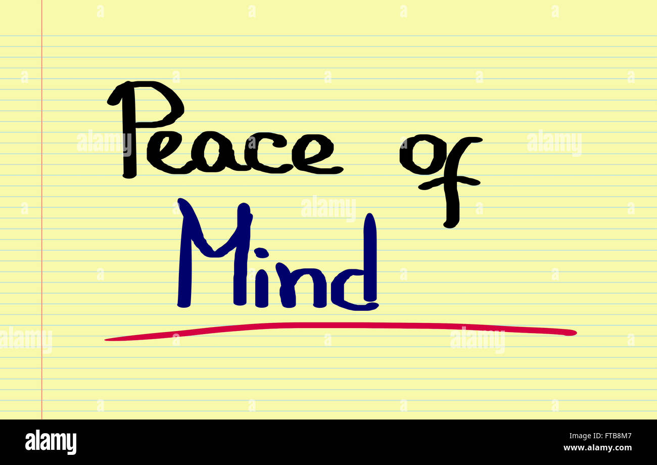 Peace Of Mind Concept Stock Photo - Alamy