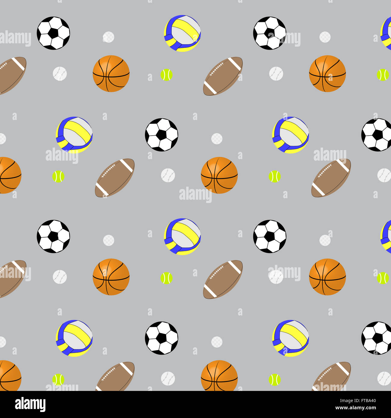 Pattern set ball basketball football volleyball. Soccer and football ...