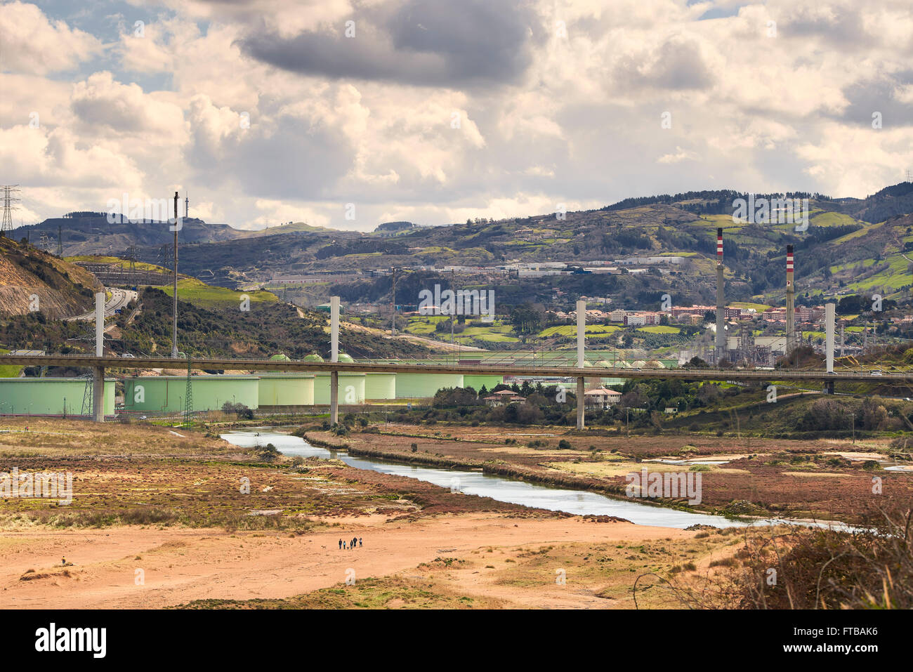 Oil Refinery in Muskiz, Biscay, Basque Country, Euskadi, Spain, Europe ...