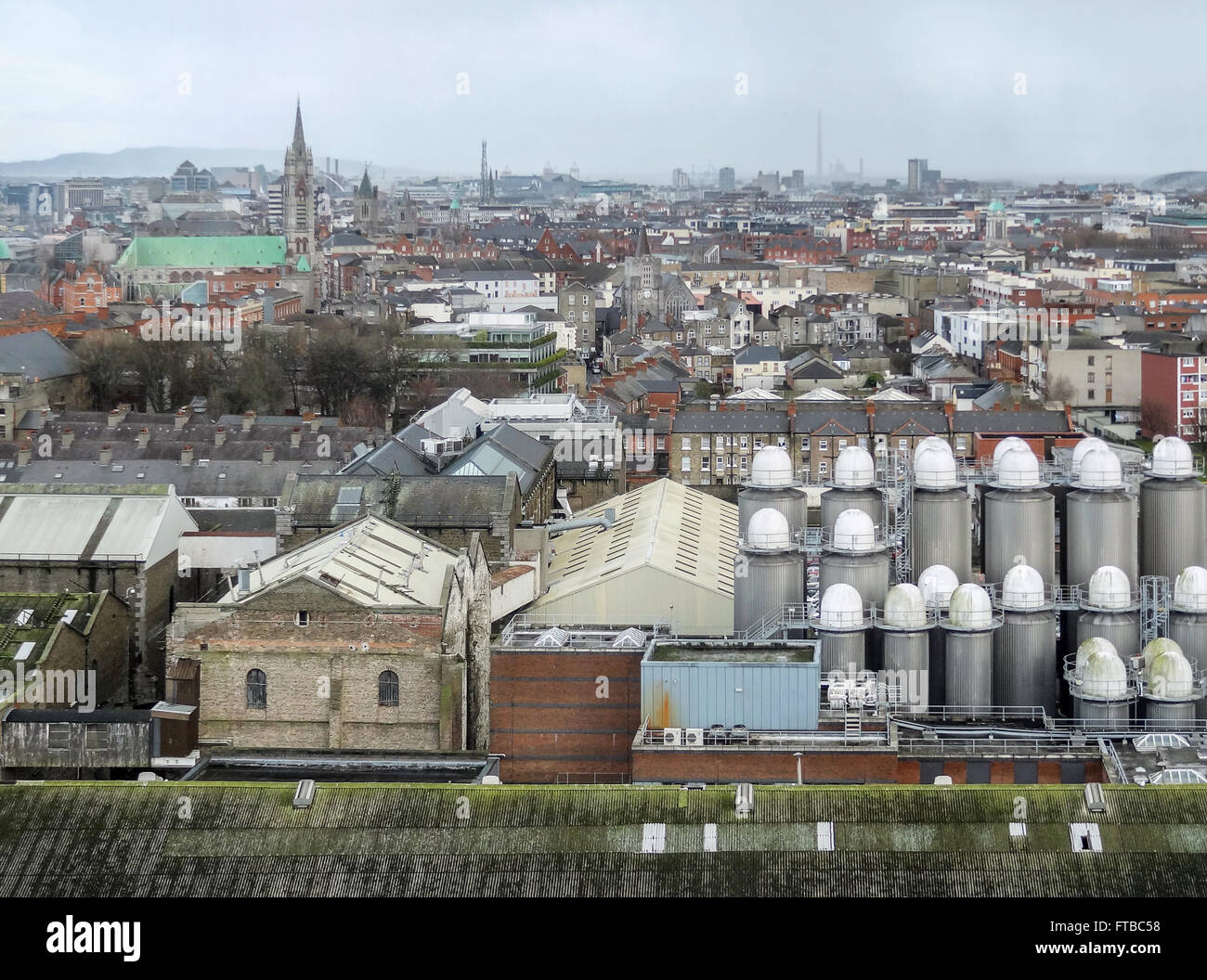 high angle view of Dublin, the capital city of Ireland Stock Photo - Alamy