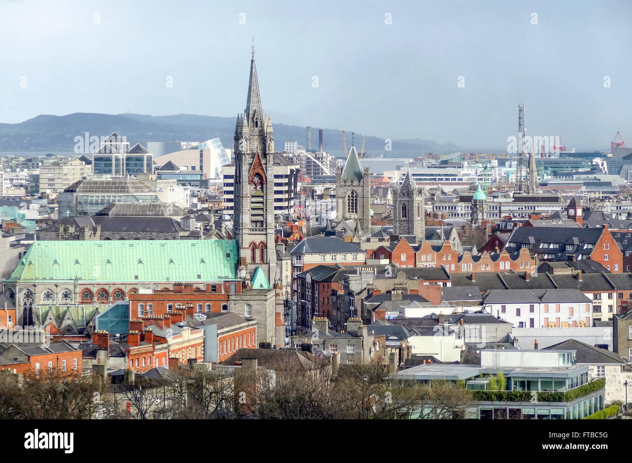 high angle view of Dublin, the capital city of Ireland Stock Photo - Alamy