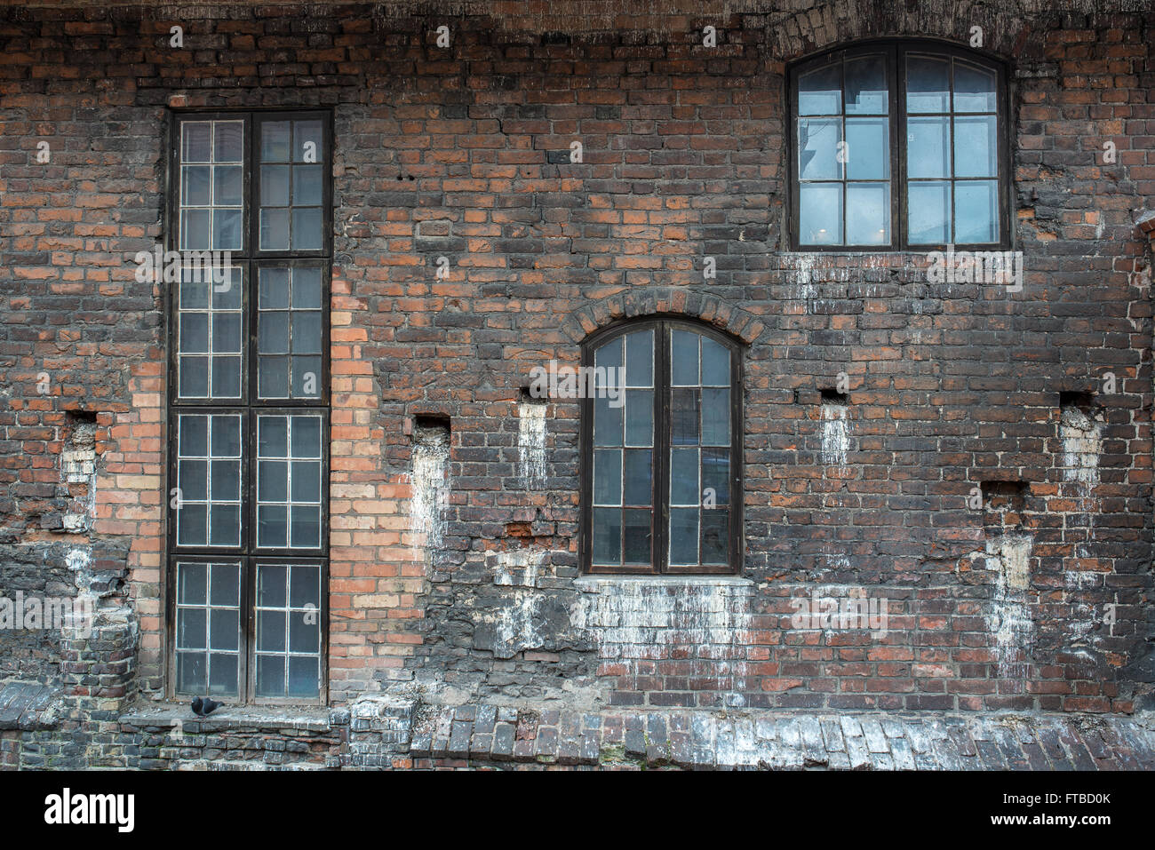 brick wall with windows Stock Photo - Alamy