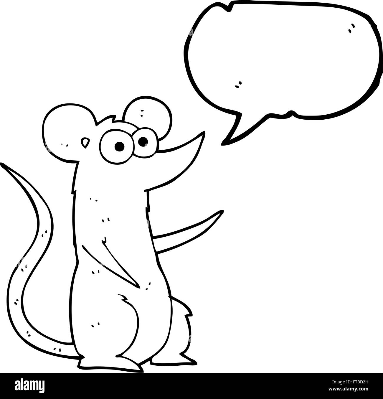 freehand drawn speech bubble cartoon mouse Stock Vector Image & Art - Alamy