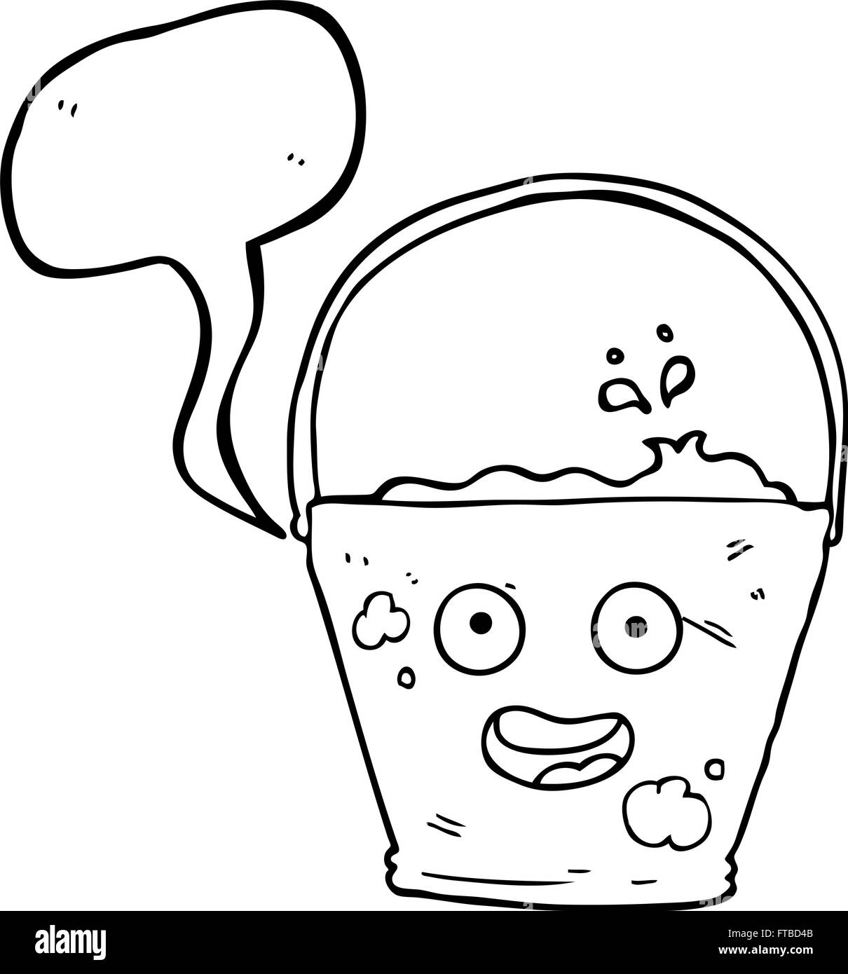 Cartoon metal bucket Black and White Stock Photos & Images - Alamy