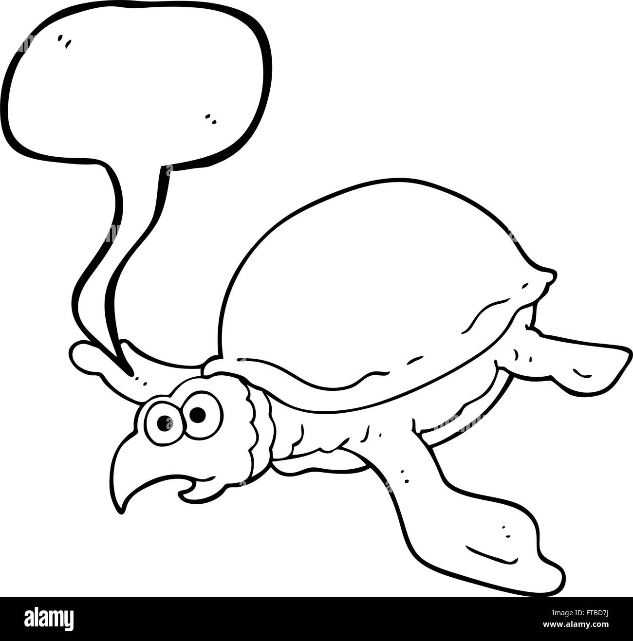 freehand drawn speech bubble cartoon turtle Stock Vector Image & Art ...
