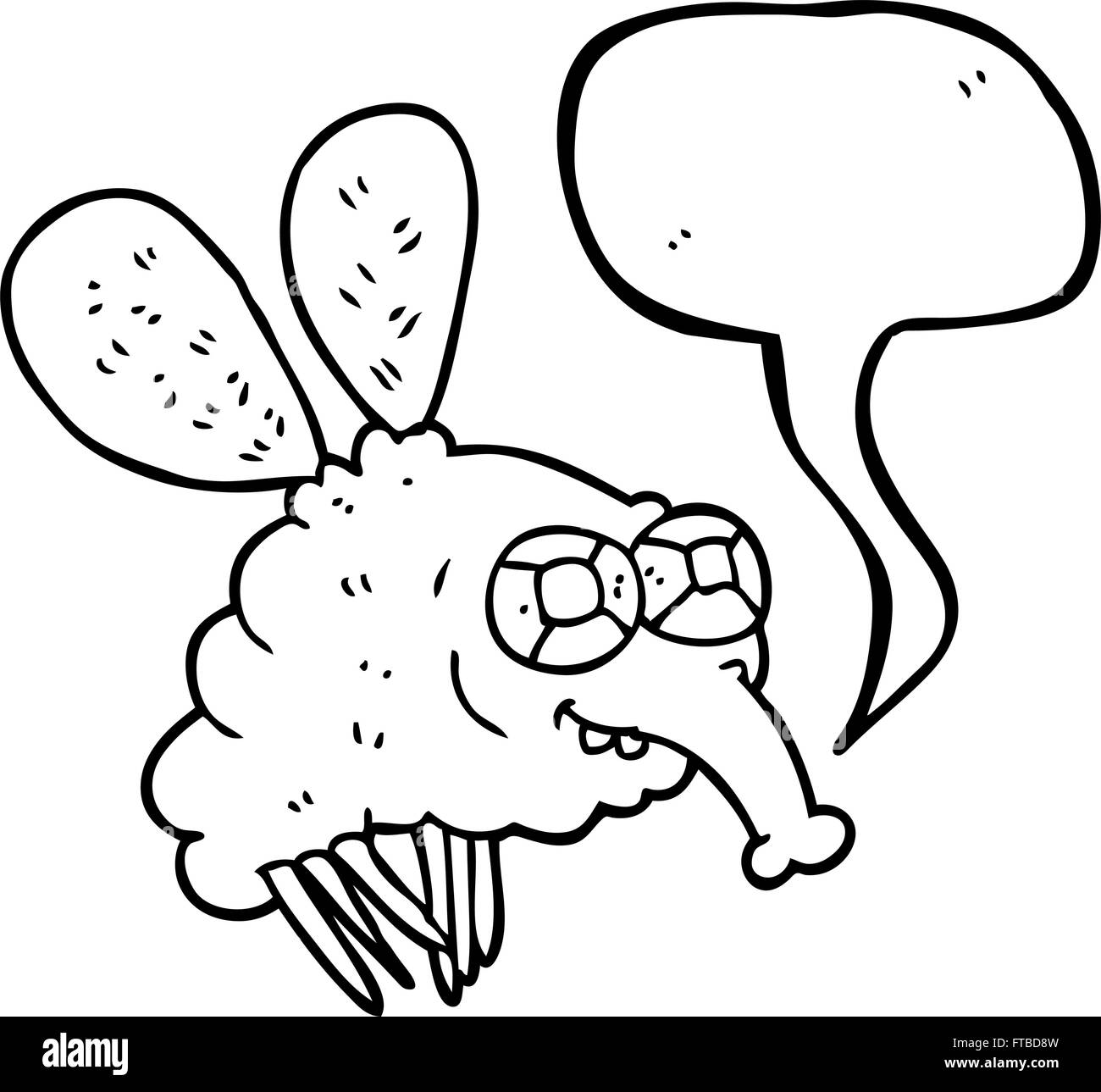 freehand drawn speech bubble cartoon fly Stock Vector Image & Art - Alamy