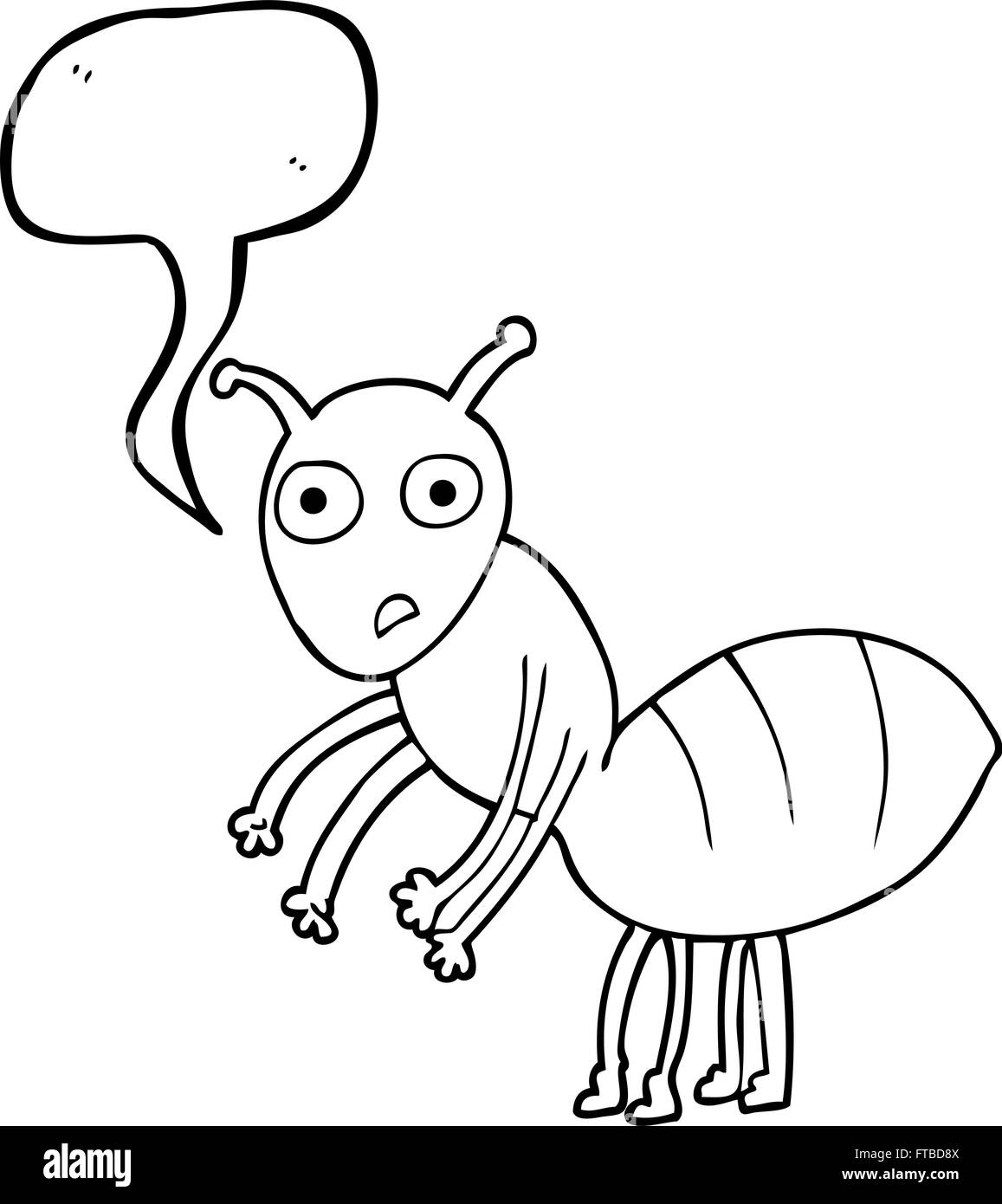 freehand drawn speech bubble cartoon ant Stock Vector Image & Art - Alamy