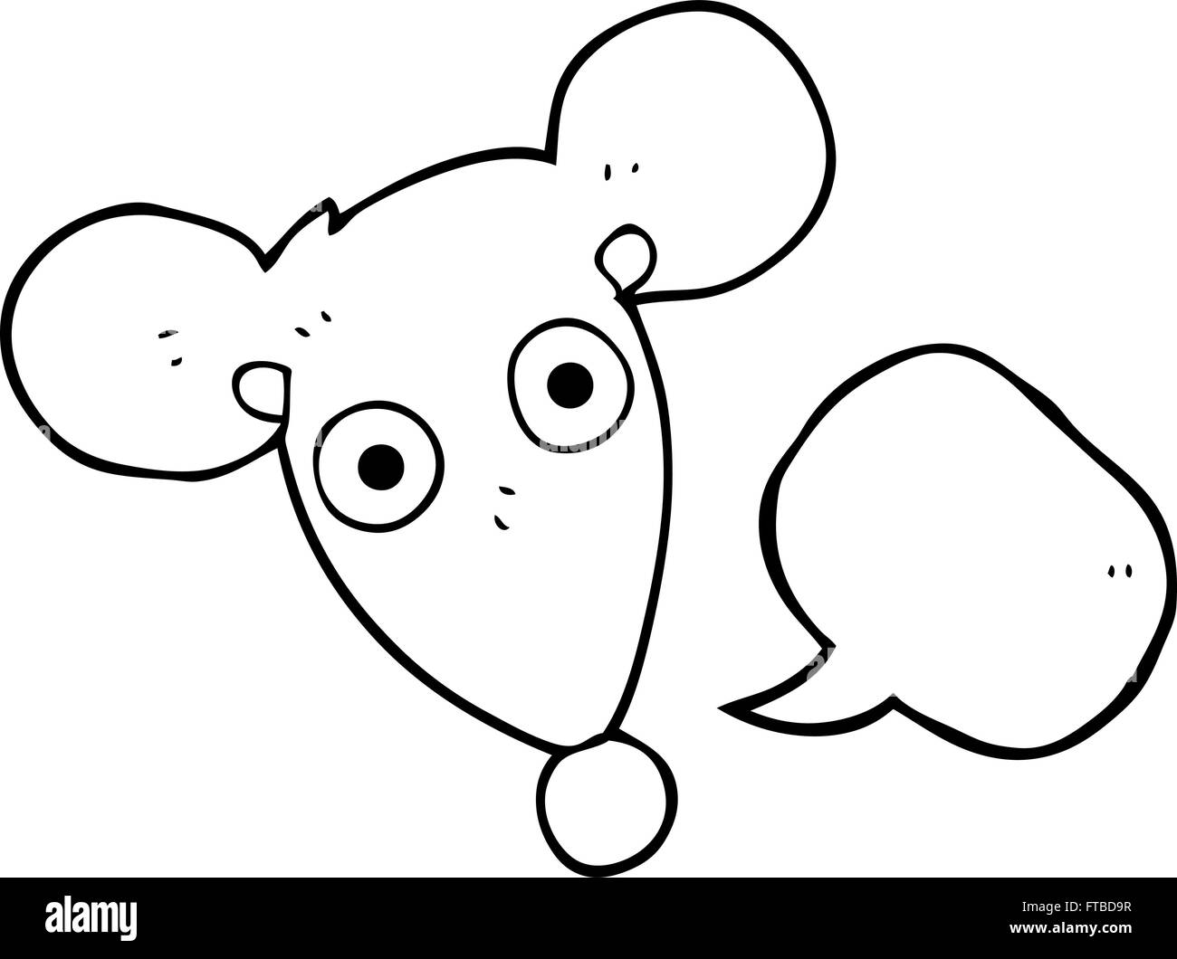 freehand drawn speech bubble cartoon mouse Stock Vector Image & Art - Alamy