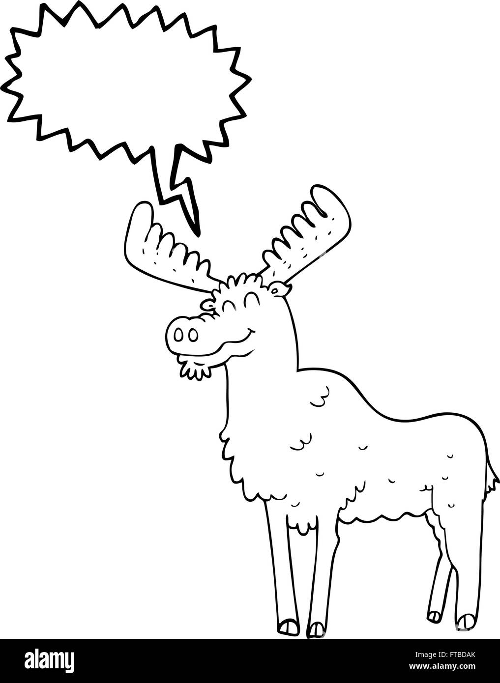 Crazy moose Black and White Stock Photos & Images - Alamy