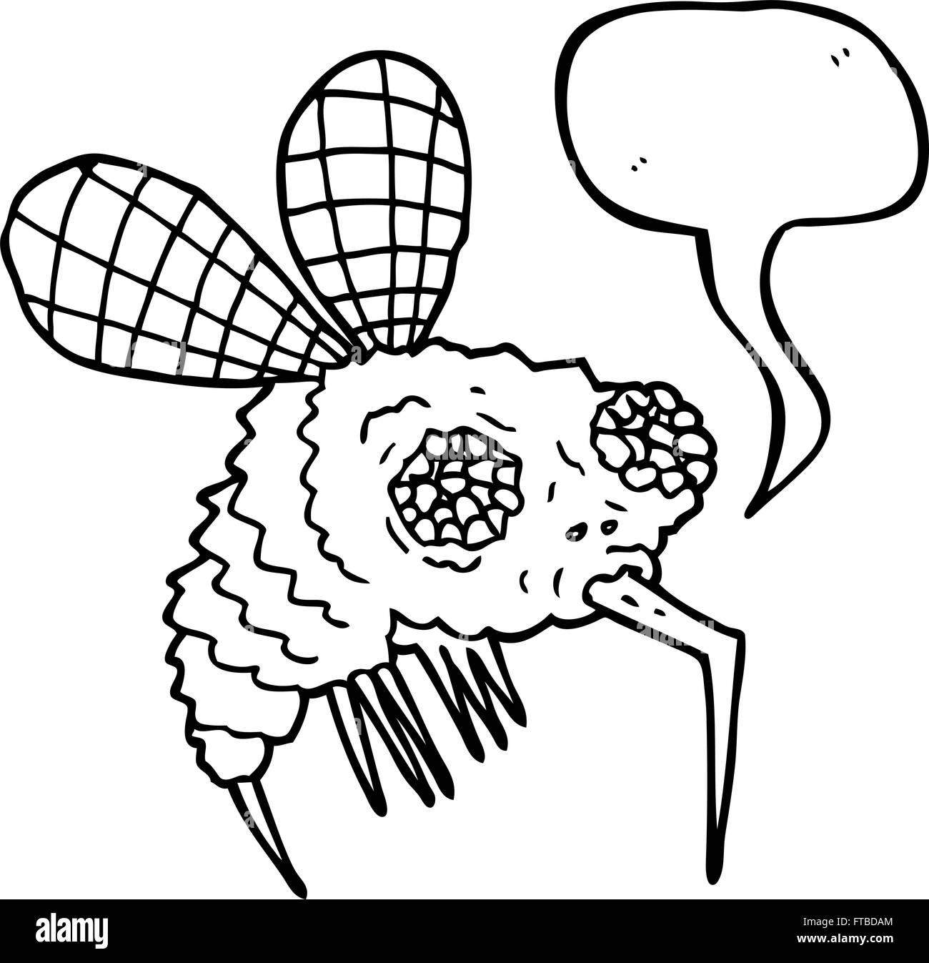freehand drawn speech bubble cartoon fly Stock Vector Image & Art - Alamy