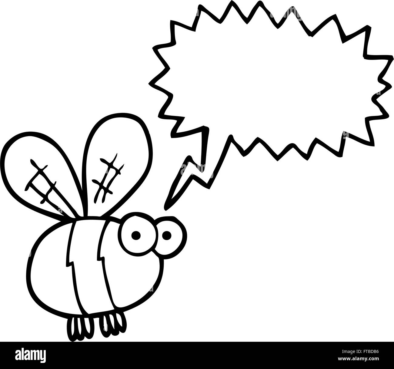 freehand drawn speech bubble cartoon bee Stock Vector Image & Art - Alamy