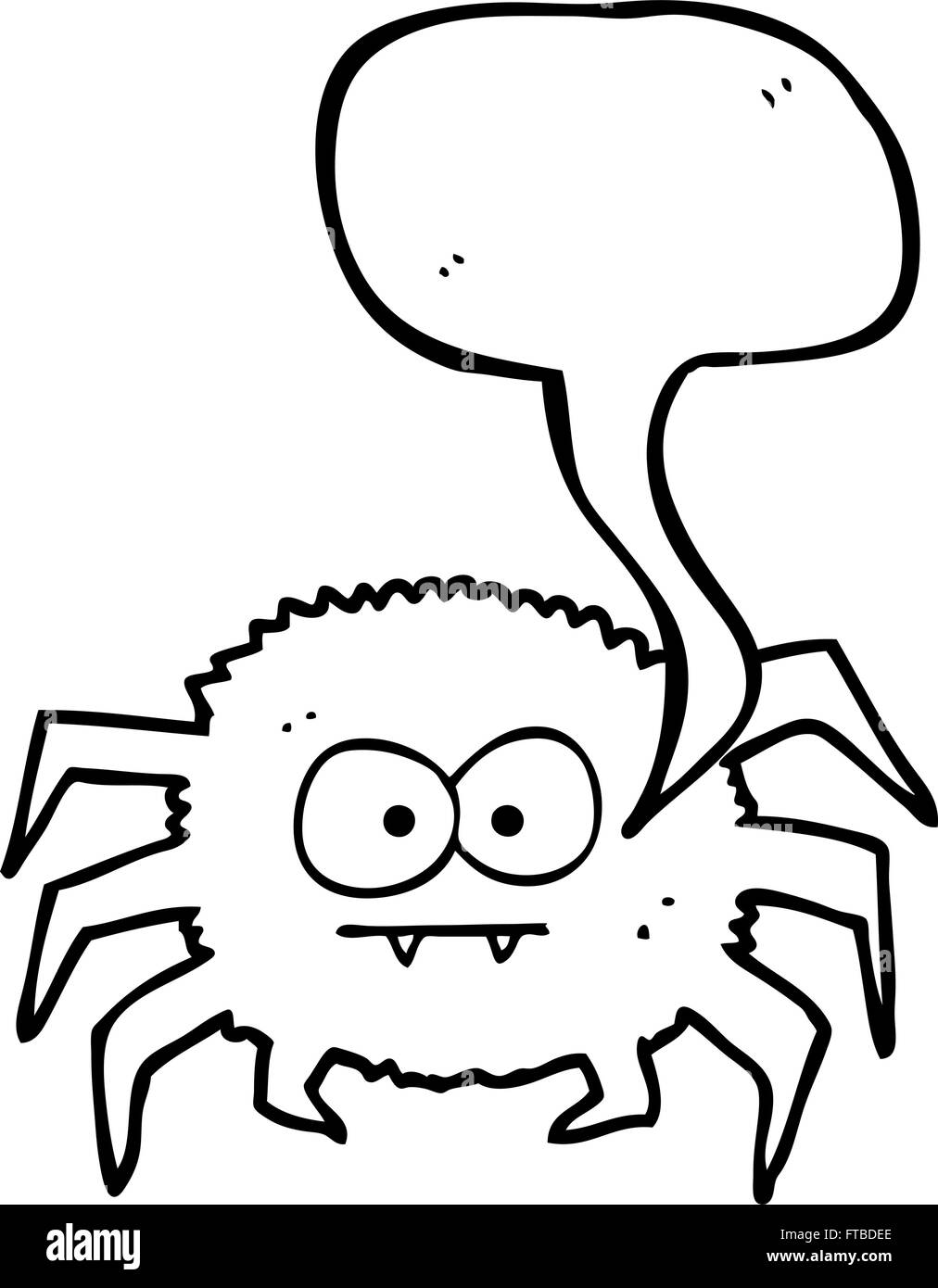 freehand drawn speech bubble cartoon spider Stock Vector Image & Art ...