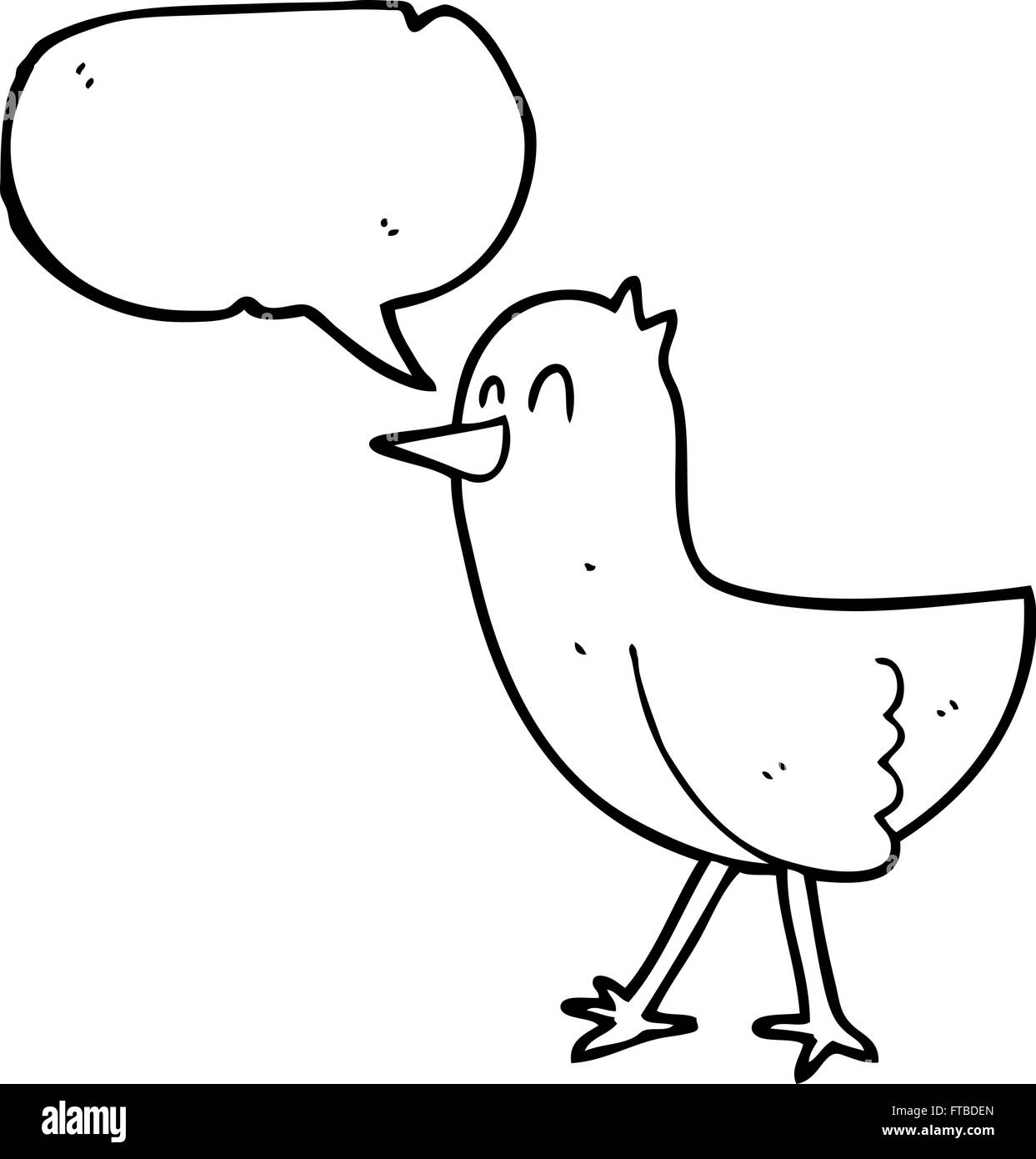 freehand drawn speech bubble cartoon bird Stock Vector Image & Art - Alamy