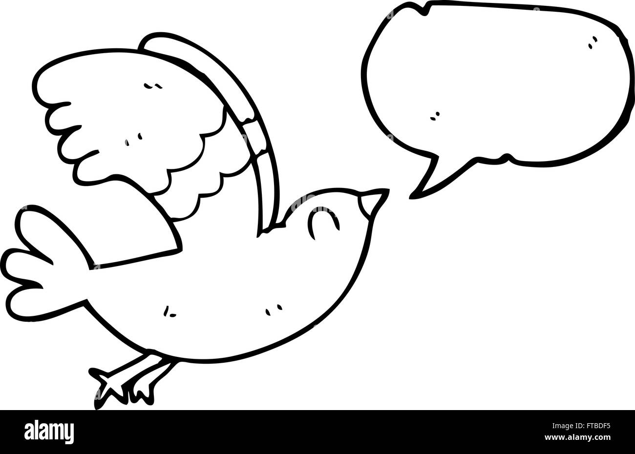 freehand drawn speech bubble cartoon bird Stock Vector Image & Art - Alamy