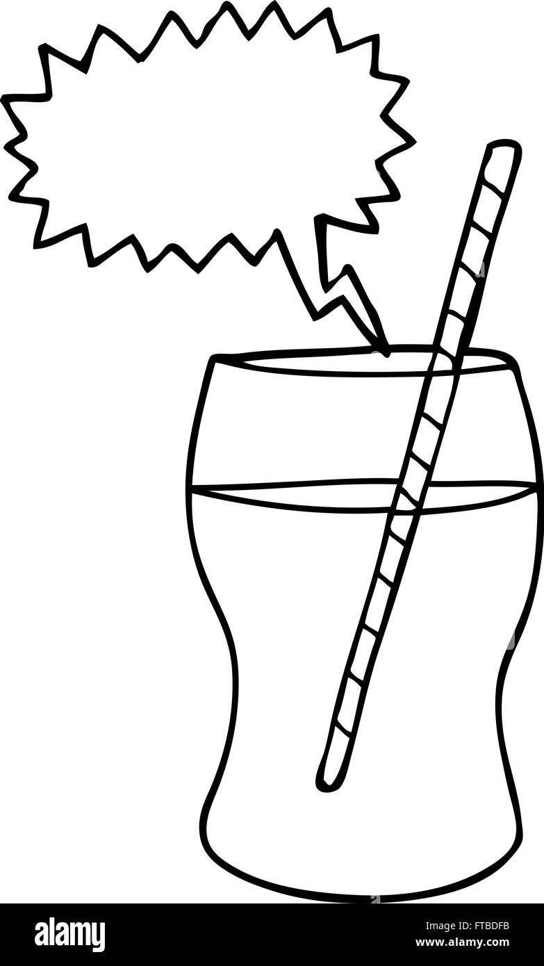 freehand drawn speech bubble cartoon fizzy drink Stock Vector Image ...