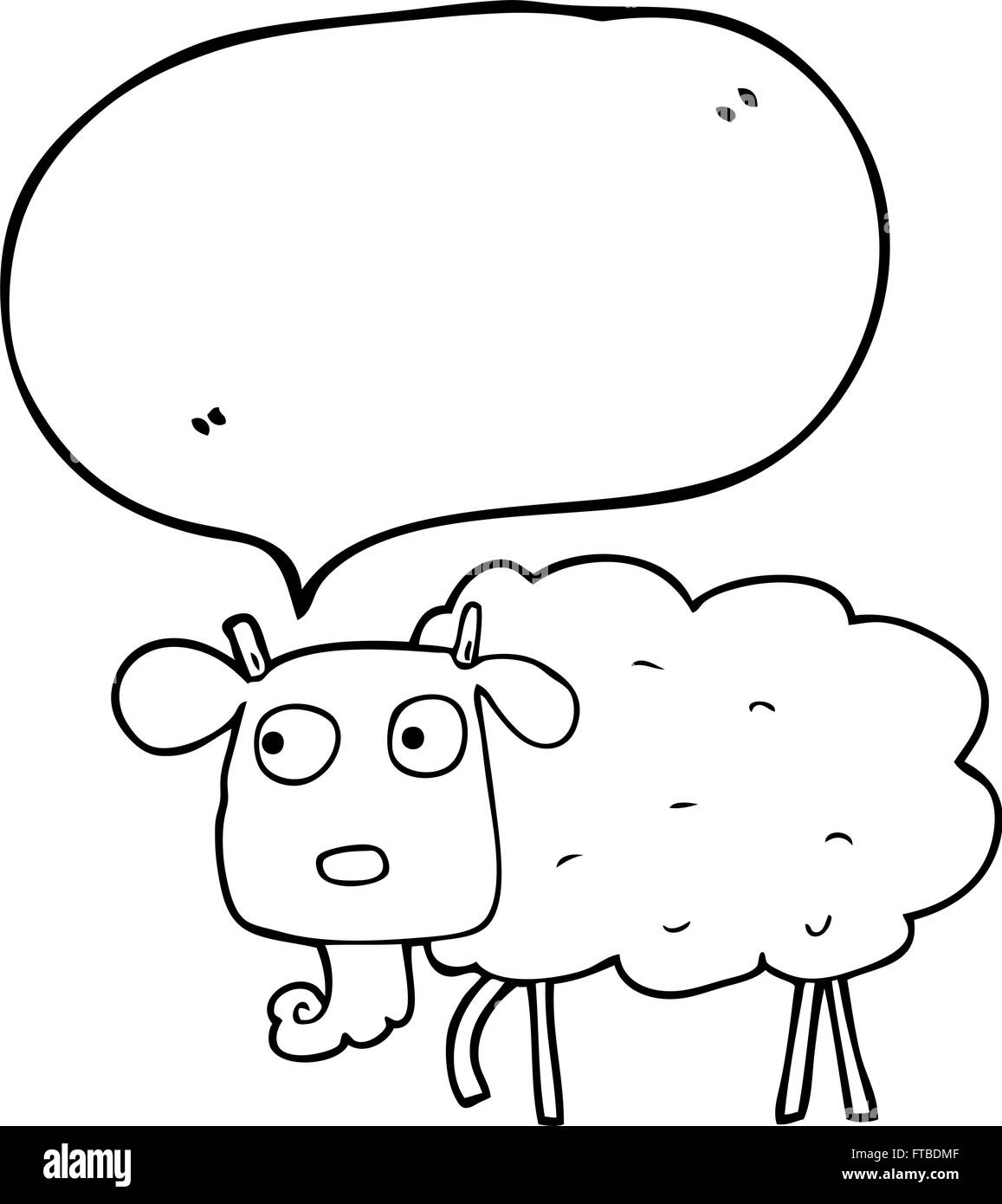 freehand drawn speech bubble cartoon goat Stock Vector Image & Art - Alamy