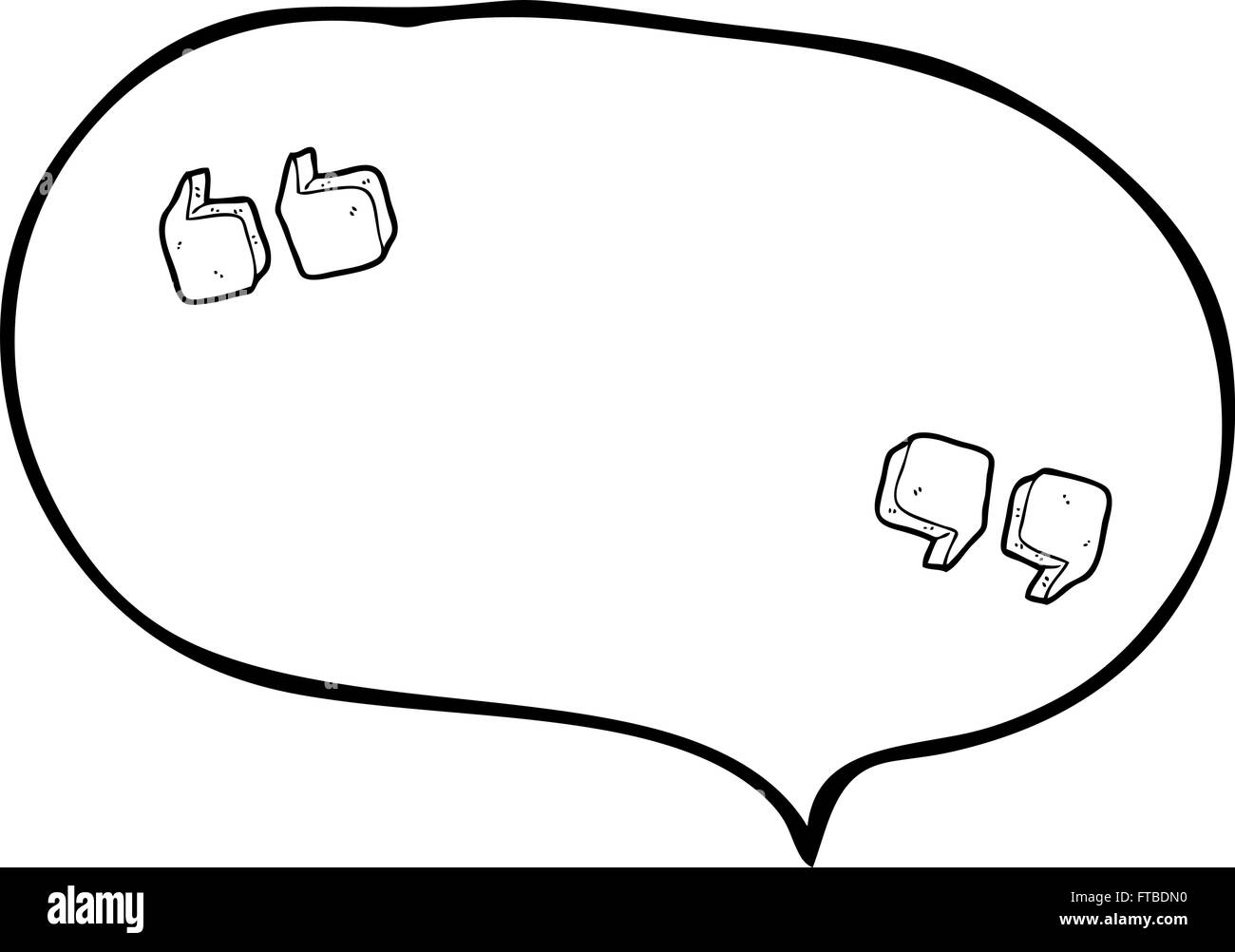 freehand drawn speech bubble cartoon quotation marks Stock Vector Image ...