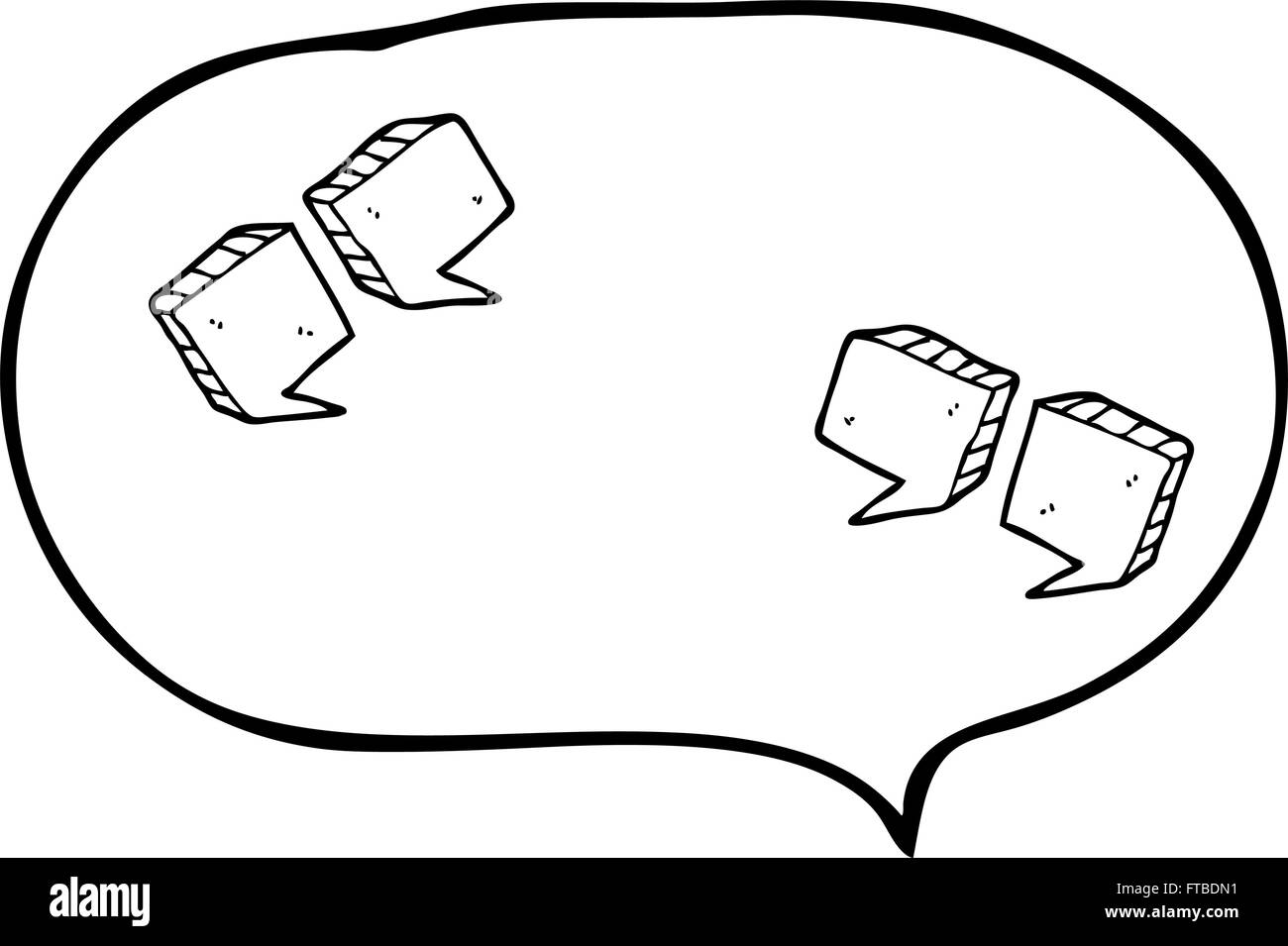 freehand drawn speech bubble cartoon quotation marks Stock Vector Image & Art - Alamy