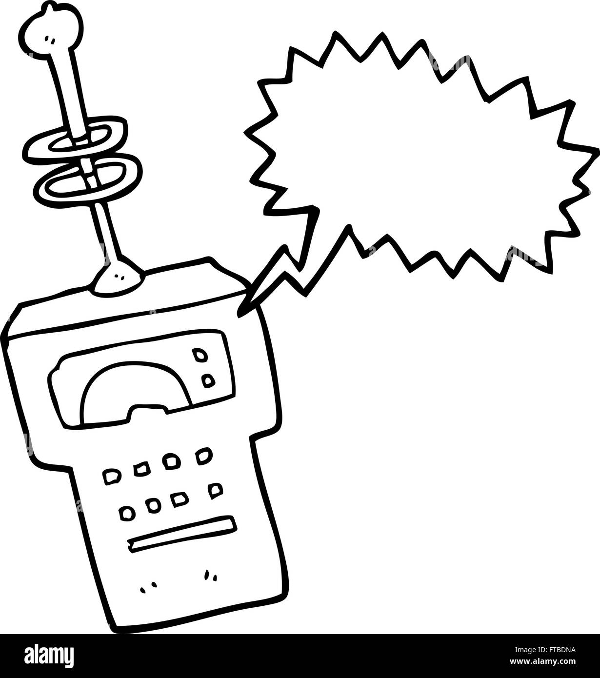 freehand drawn speech bubble cartoon futuristic scanner Stock Vector ...