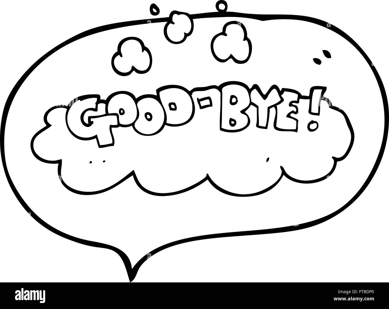 freehand drawn speech bubble cartoon good-bye symbol Stock Vector Image ...
