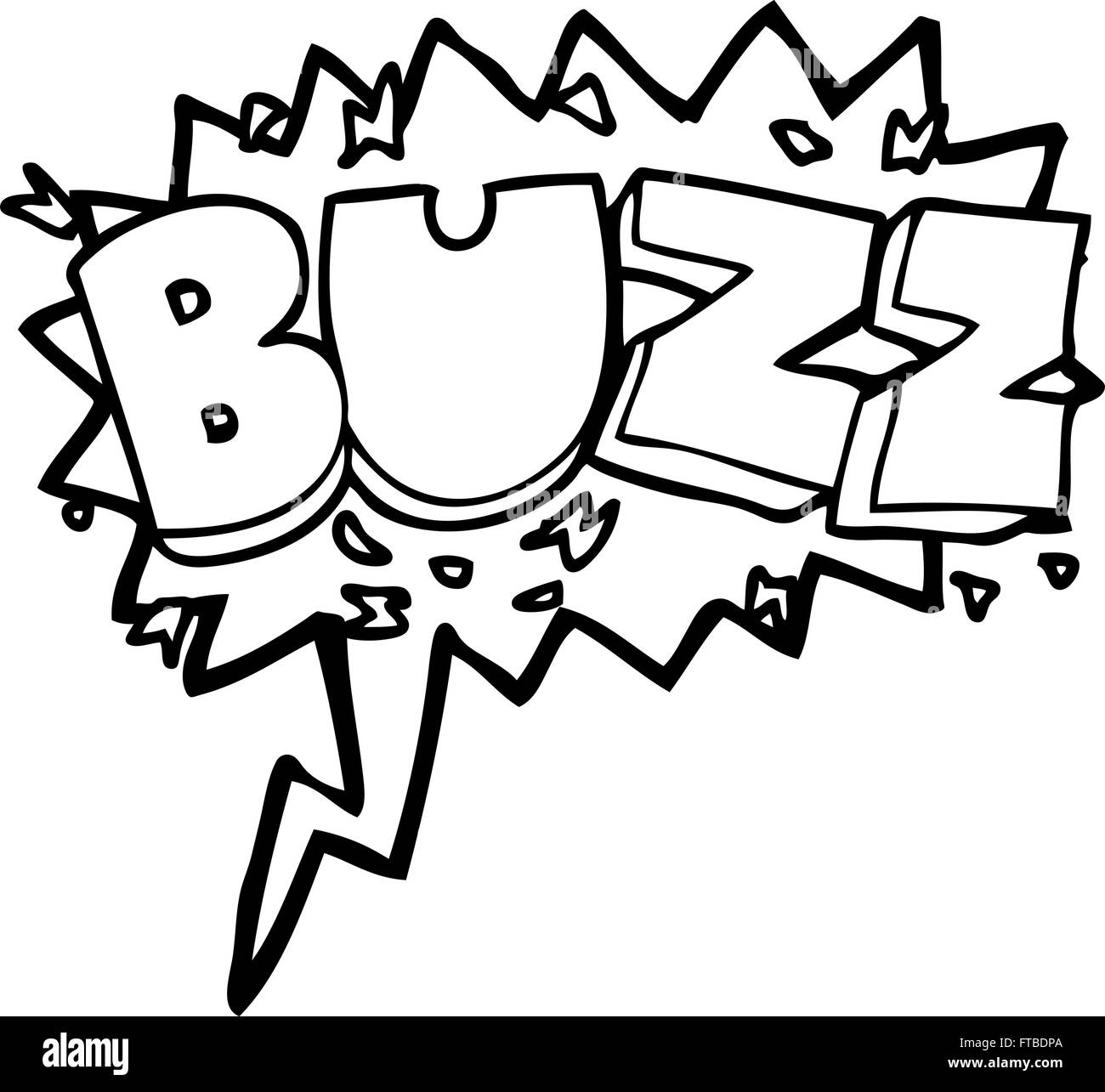 freehand drawn speech bubble cartoon buzz symbol Stock Vector Image ...