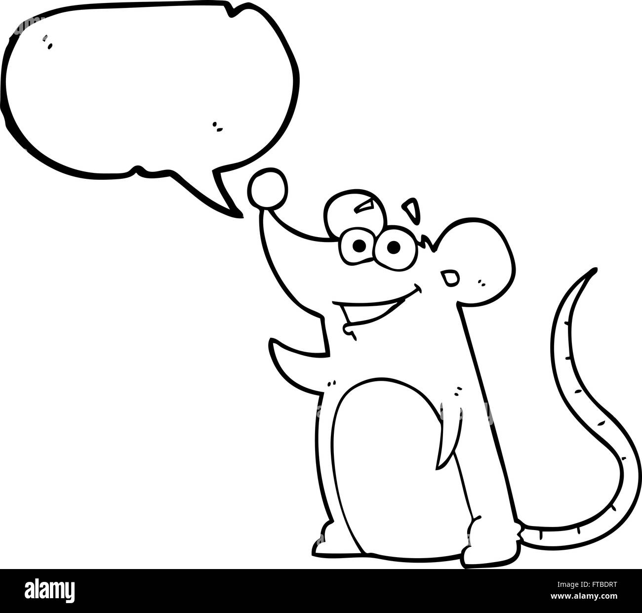 freehand drawn speech bubble cartoon mouse Stock Vector Image & Art - Alamy