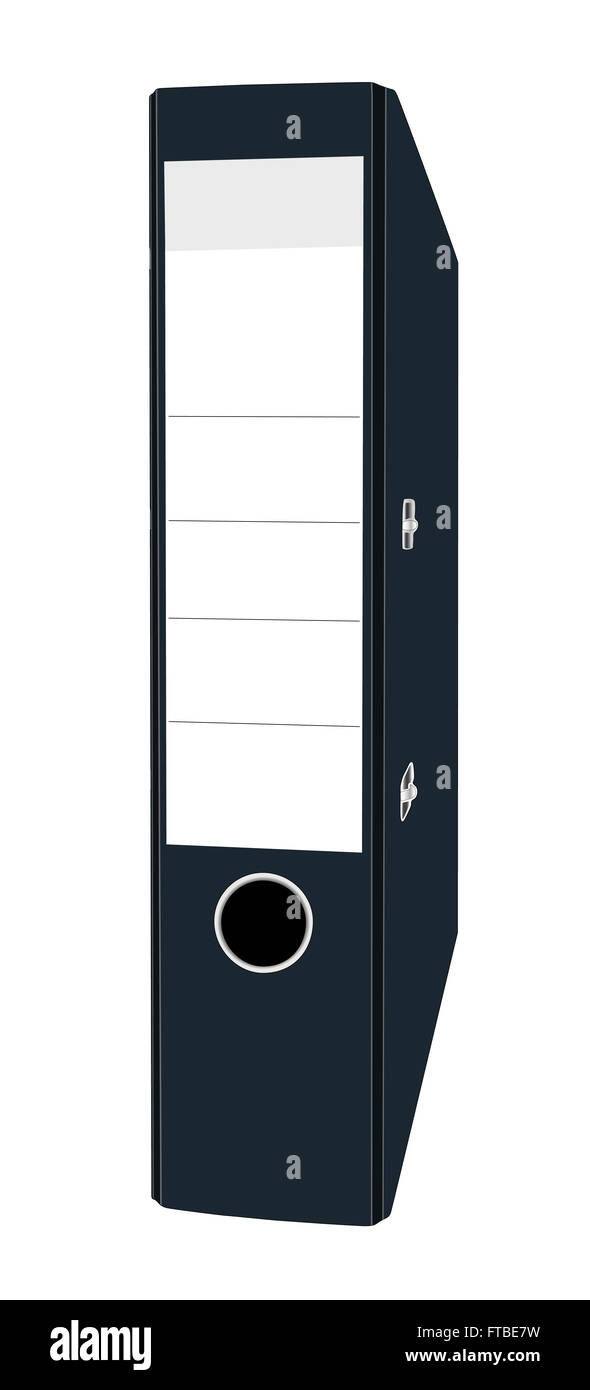 Black file folder isolated on white background Stock Photo - Alamy