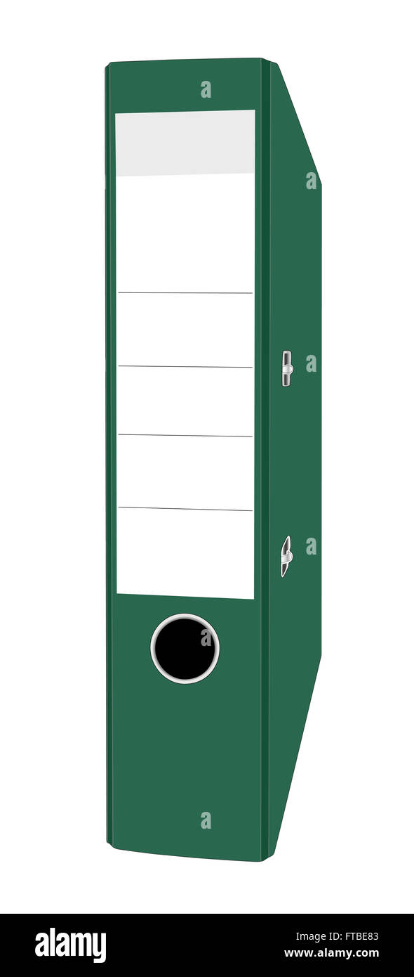 Green file folder isolated on white background Stock Photo - Alamy